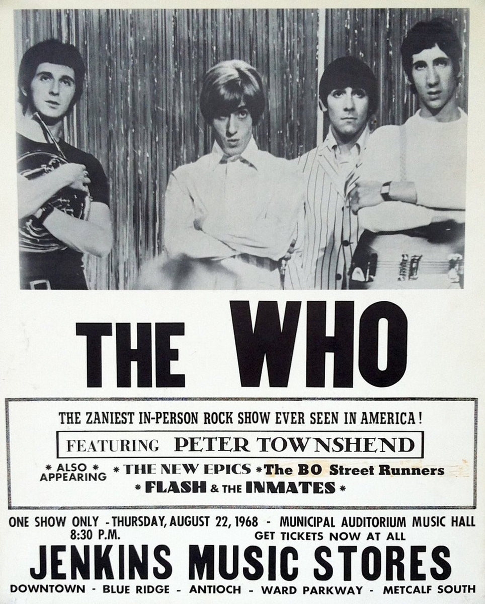 Vintage Music Art Poster - The Who In America - Municipal Auditorium M ...